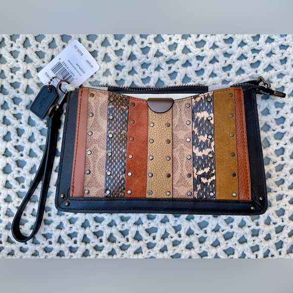 Coach | Bags | Coach Dreamer Wristlet Signature Canvas Patchwork ...